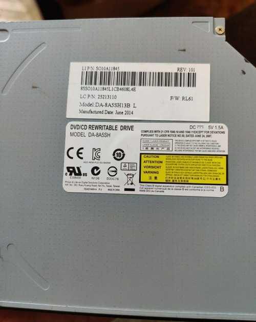 Привод DVD RW plds DA-8A5SH-L, 17604-00011400 (SAT