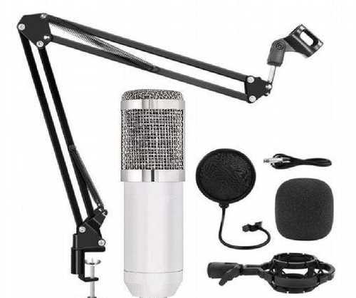 Конденсаторный микрофон Набор studio BM800 серебро