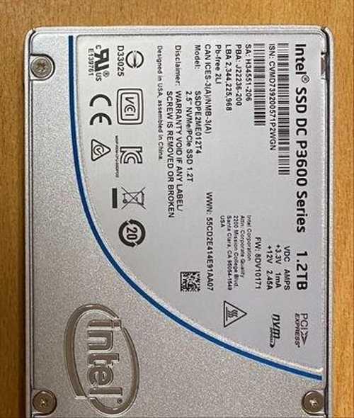 SSD PCIe Intel P3600 1.2Tb - Новые т бу