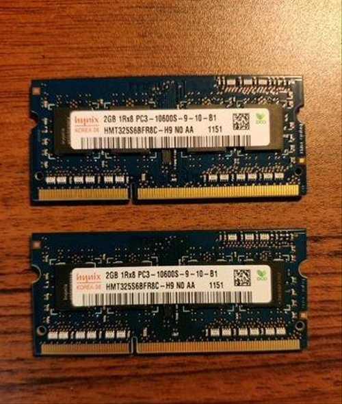Оперативная память Hynix 2gb DDR3 (2x 2Гб)