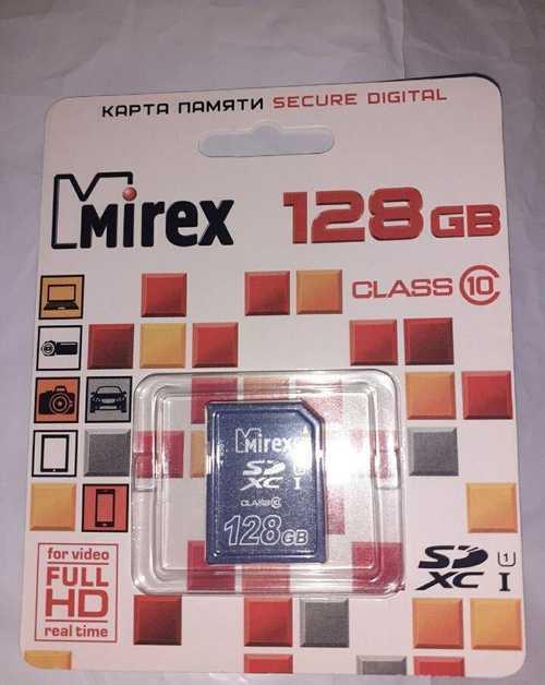 Карта памяти Mirex sdxc 128 GB