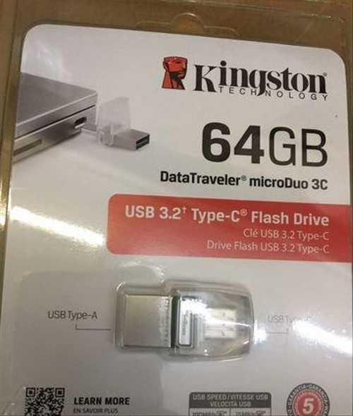 Флеш-память Kingston DT microDuo 3C USB 3.1 Type-C