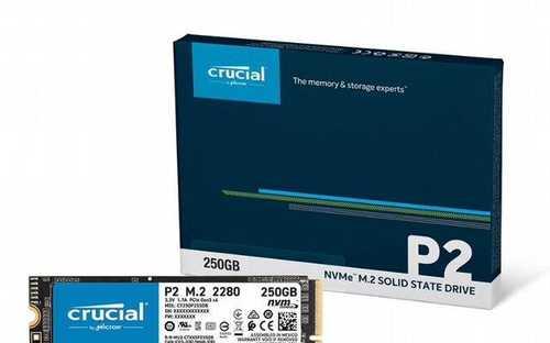 SSD Crucial P2 250Gb. (M2. PCIe x4. NVMe) (новый)