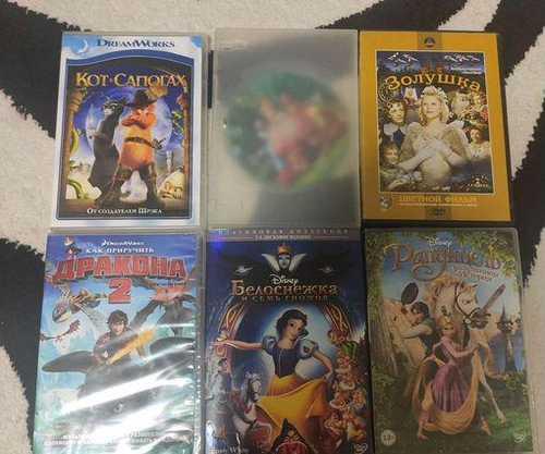 Dvd диски с фильмами и мультфильмами