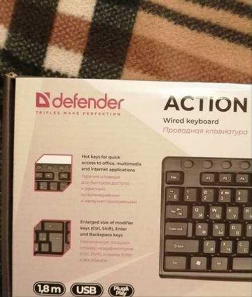 Клавиатура Defender Action HB-719 RU Black USB