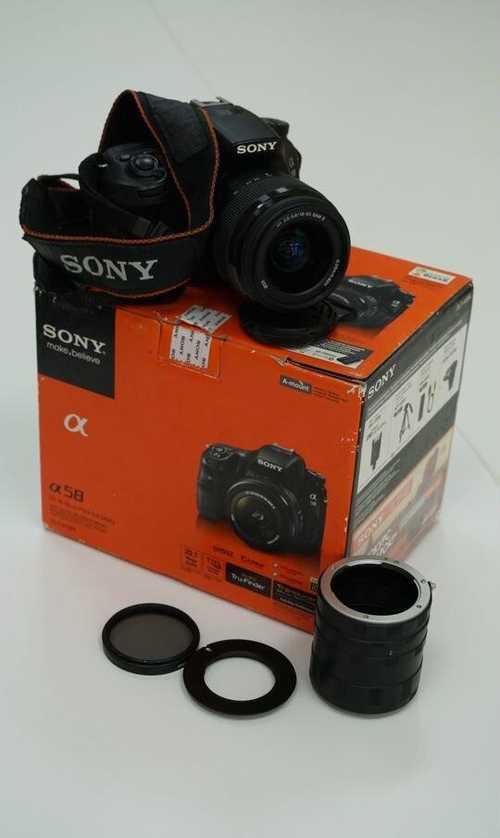 Зеркальный фотоаппарат Sony a58 + sony 50mm f/1.4