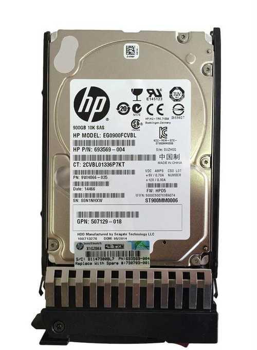 Жесткий диск HPE 900Gb SAS 2.5 730703-001