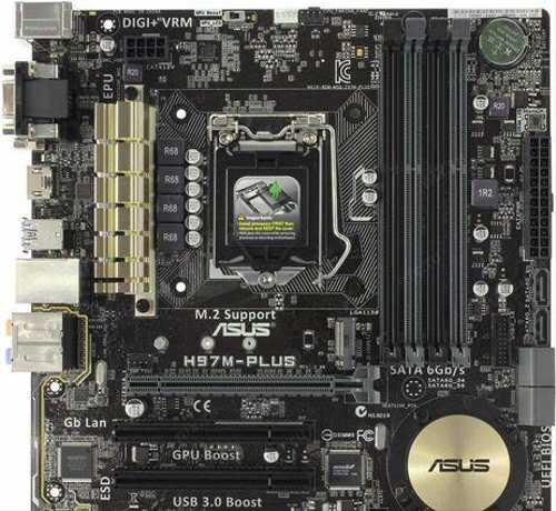 Материнка Asus H97M-Plus/i5 4690/16G