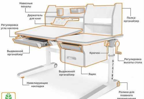 Парта трансформер премиум сегмент. 120 см. Новая