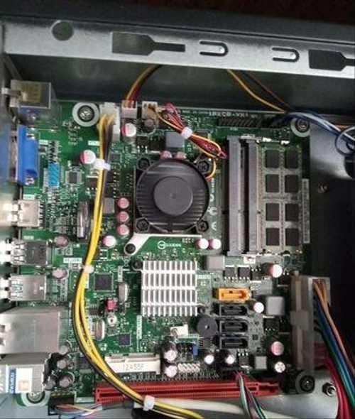 Mini ITX плата (4 SATA) с CPU (2 ядра) + озу