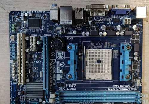 Мат. плата Gigabyte GA-A75M-DS2(FM1,DDR3,USB3.0)