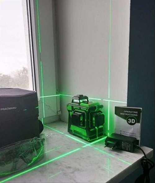 Новый Лазерный невелир уровень зелёный 12 линий