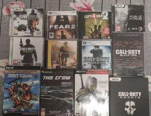 Call of duty, ведьмак, fear, battlefield