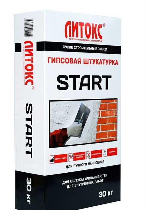 Штукатурка гипсовая литокс start- мн