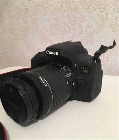 Зеркальный фотоаппарат Canon EOS 750D kit 18-55 IS