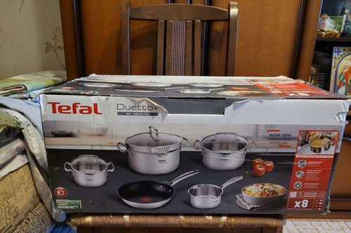 Набор кастрюль Tefal Duetto+ новый