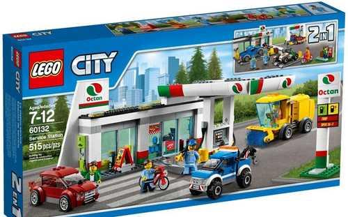 Новый Lego City 60132 Заправка / сто