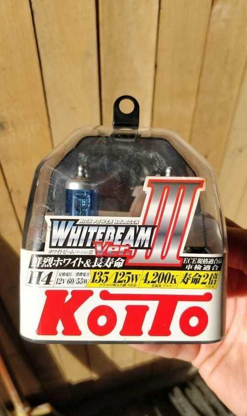 Лампы Koito Whitebeam III, H4 12v 60/55w