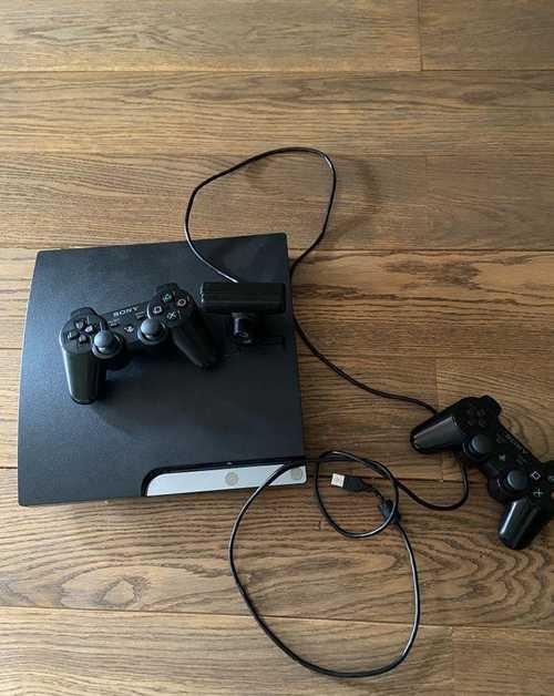 Sony PS3 Slim+ PS Eye+ 2 ориг контроллера+ 11 игр