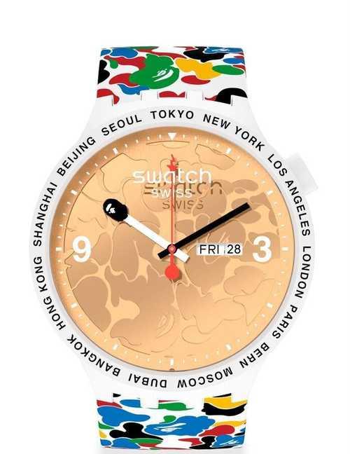Часы Swatch x Bape