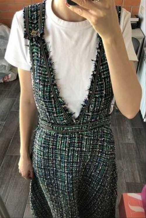 Твидовый сарафан/платье Zara
