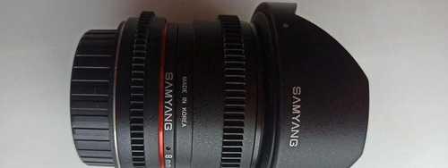 Объектив samyang t3. 8/8 mm
