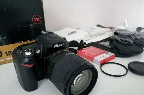 Зеркальный фотоаппарат Nikon d90, объектив 18-105m