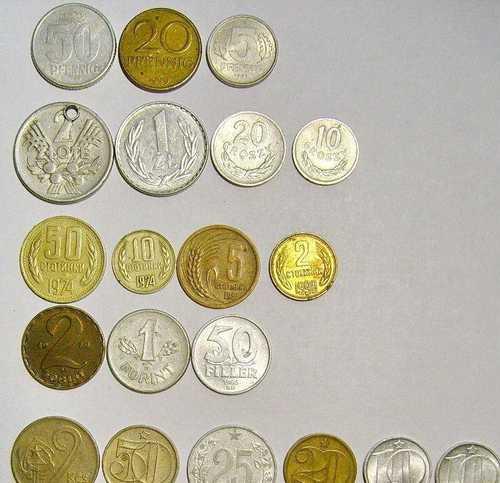 Монеты стран бывшего соц. лагеря 24 шт. коллекция