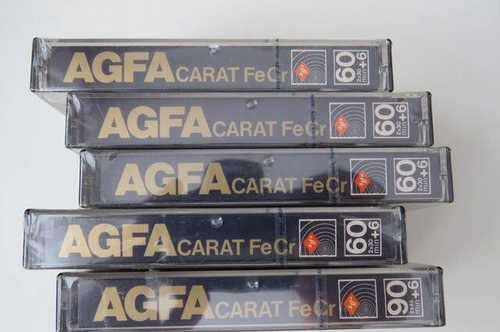 Аудиокассеты agfa carat FeCr 60+6 ferrum+chrom III