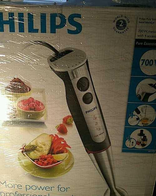 Блендер новый philips. Мощный 700 вт металический