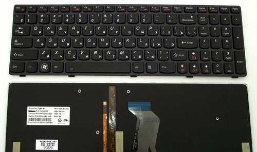Клавиатура Lenovo Y580 с подсветкой