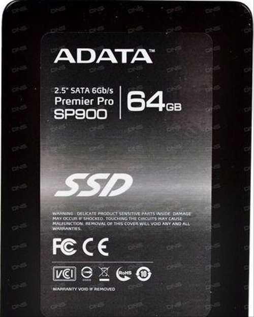 64 гб SSD-накопитель adata SP900