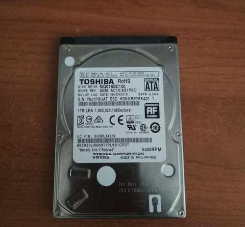 Жесткий диск Toshiba mq01abd100 на 1tb