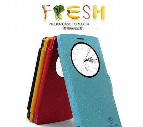 LG G4 Blue чехол Nillkin Fresh Series Leather
