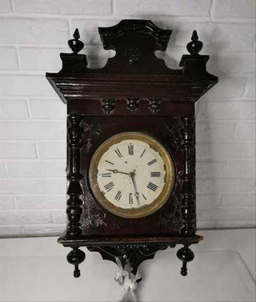 Старинные настенные часы с ходиками,19 век
