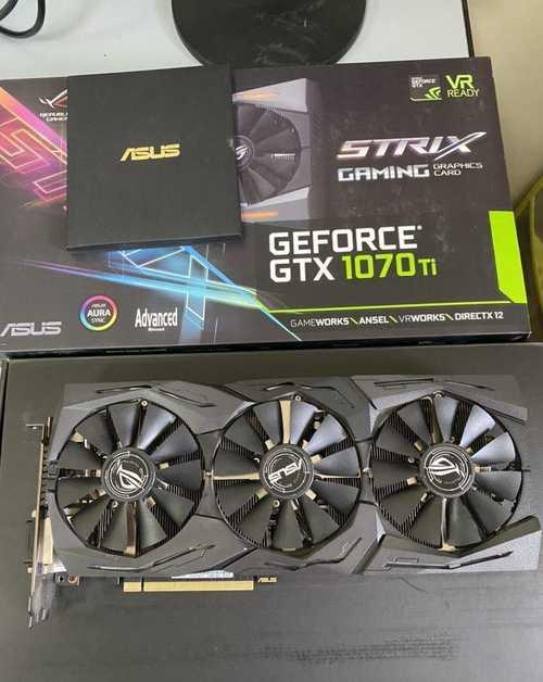 Видеокарта asus GeForce ROG strix 1070Ti 8Gb