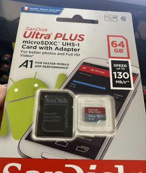 Карта памяти microsd 64gb