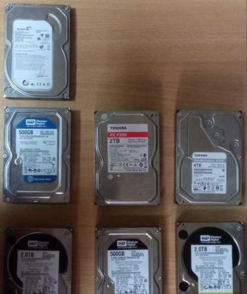 Жесткий диск HDD 500gb, 2tb, 6tb
