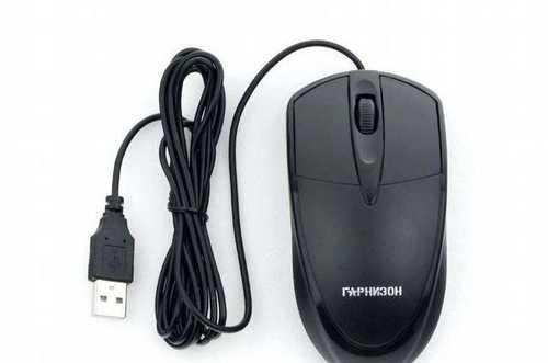 Мышь Гарнизон GM-225XL USB чип- Х чёрный 2м 1000 D