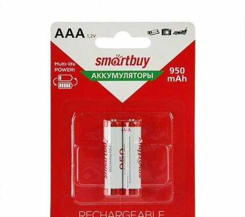 Аккумулятор Smartbuy, Ni-Mh, AAA, HR03-2BL, 1.2В, 950 мАч, блистер, 2 шт