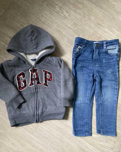 Тёплая толстовка Gap и джинсы la redoute