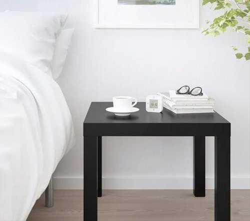 Придиванный столик lakk IKEA черный