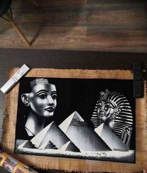 Продам папирус с изображением египетских пирамид Ф
