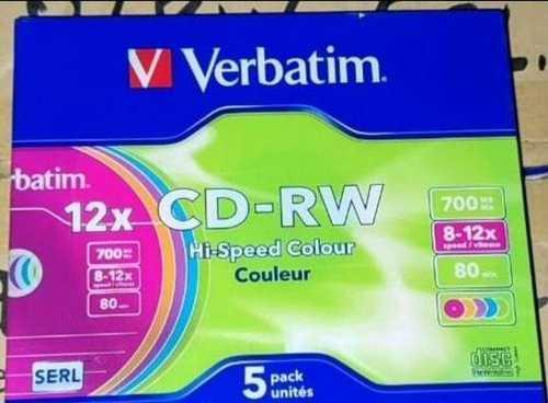 Болванка Диски Verbatim CD-RW, 5 шт