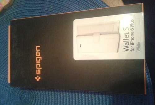 Чехол-книжка Spigen Wallet S для iPhone 6 Plus бел