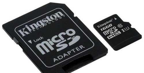 Карта памяти 16Gb Micro SD Kingston (новая)