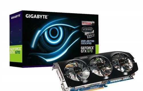 Видеокарта gigabyte GeForce GTX 670 GV-N670OC-2GD