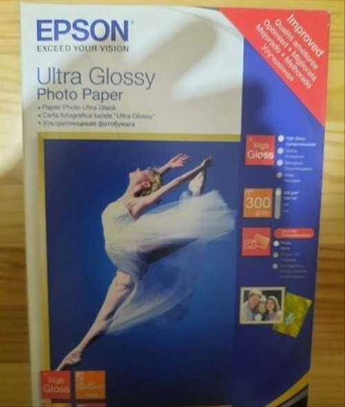 Фотобумага epson ultra glossy, 300 g/m, 50 sheets