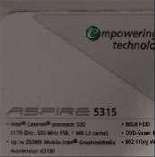 Ноутбук Aser Aspire 5315