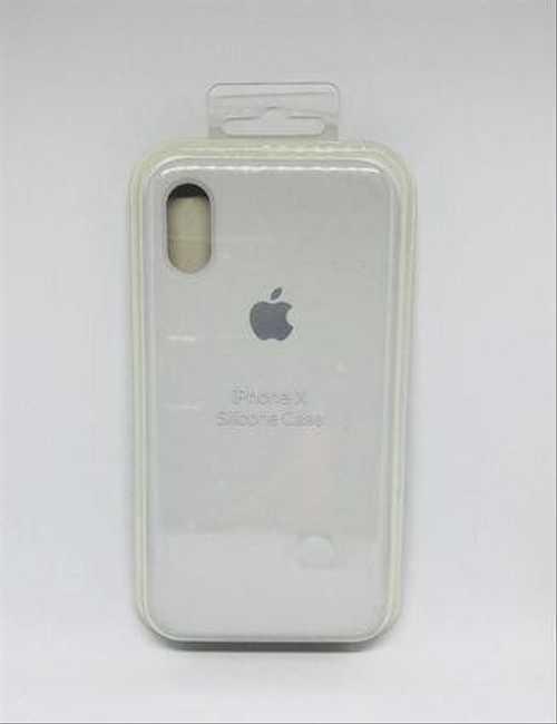 Оригинальный чехол silicone case iPhone 10 X белый